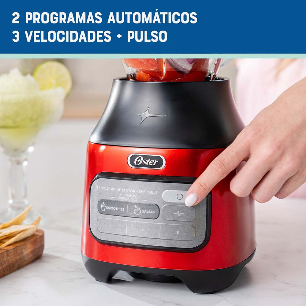 Licuadora Oster® con tecnología reversible, 2 programas automáticos y 3 ...